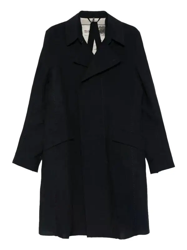 Masnada Frayed Coat - Blue