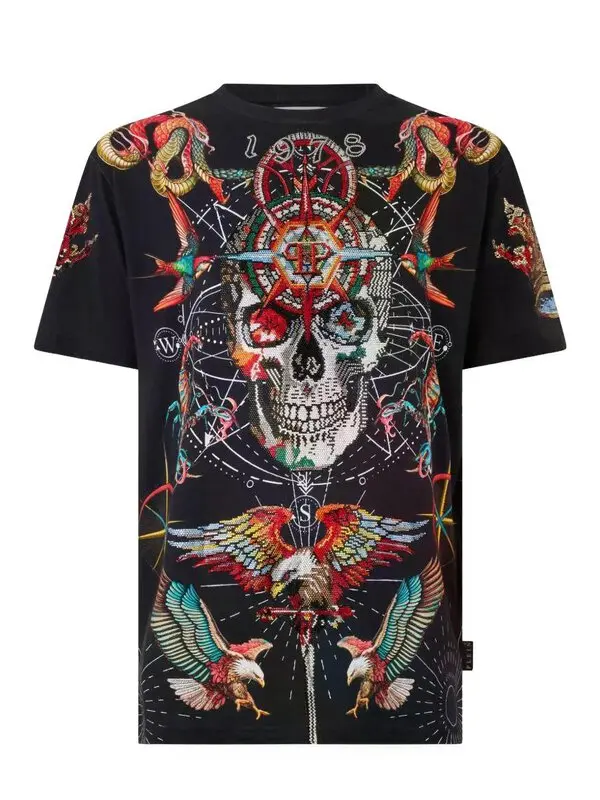 Philipp Plein Print-detail T-shirt - Black