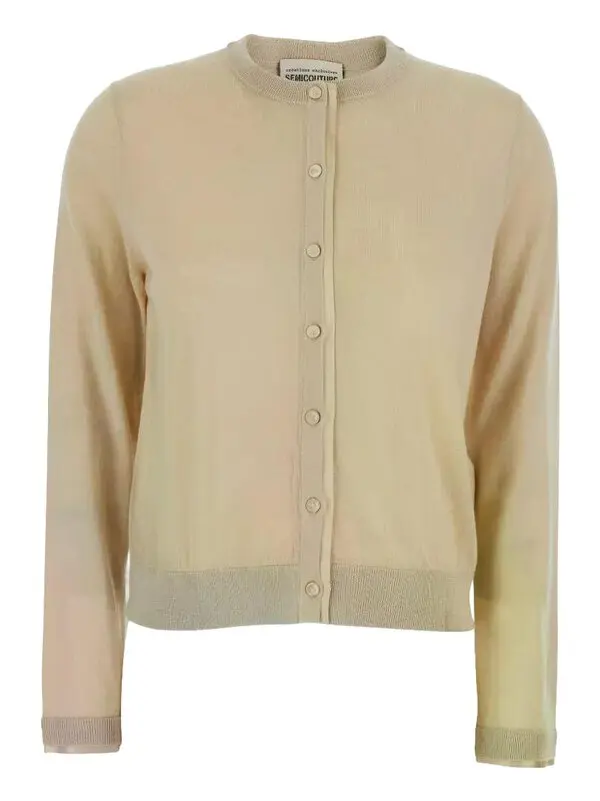 SEMICOUTURE Asuncion Buttoned Knit Cardigan - Neutrals