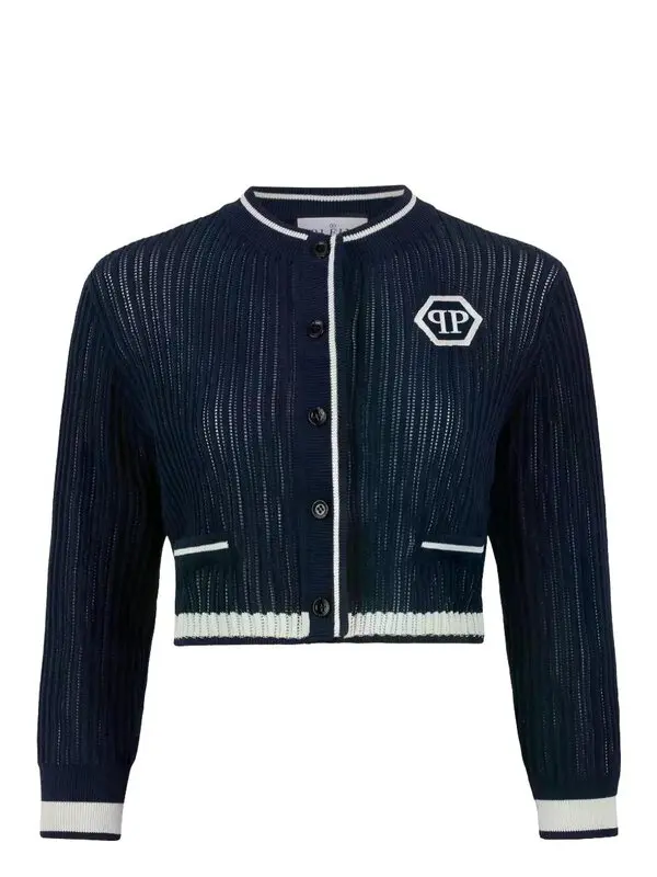 Philipp Plein Long-sleeve Buttoned Cardigan - Blue
