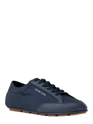 Michael Kors Susie Suede And Leather Trainer - Blue