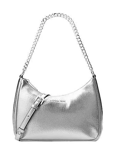 Michael Kors Jet Set Travel Large Convertible Crossbody Bag - Silver