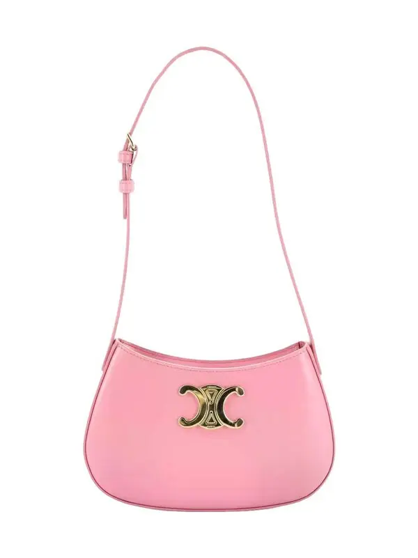 Celine Triomphe Tilly Bag Smooth Calfskin Medium Shoulder Bag - Pink