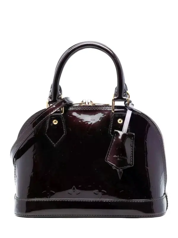 LOUIS VUITTON 2013 Monogram Vernis Alma Bb Satchel - Purple