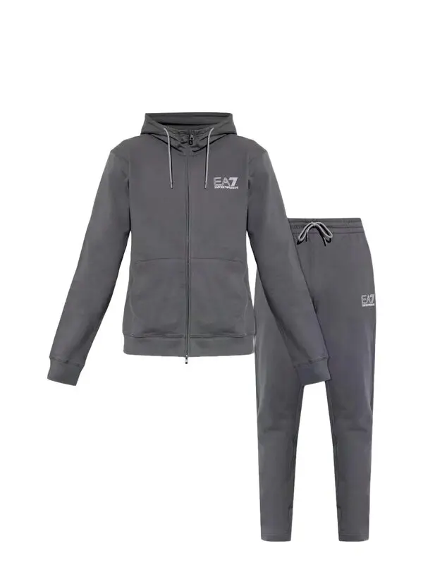 Emporio Armani Hooded Zip-up Tracksuit - Grey