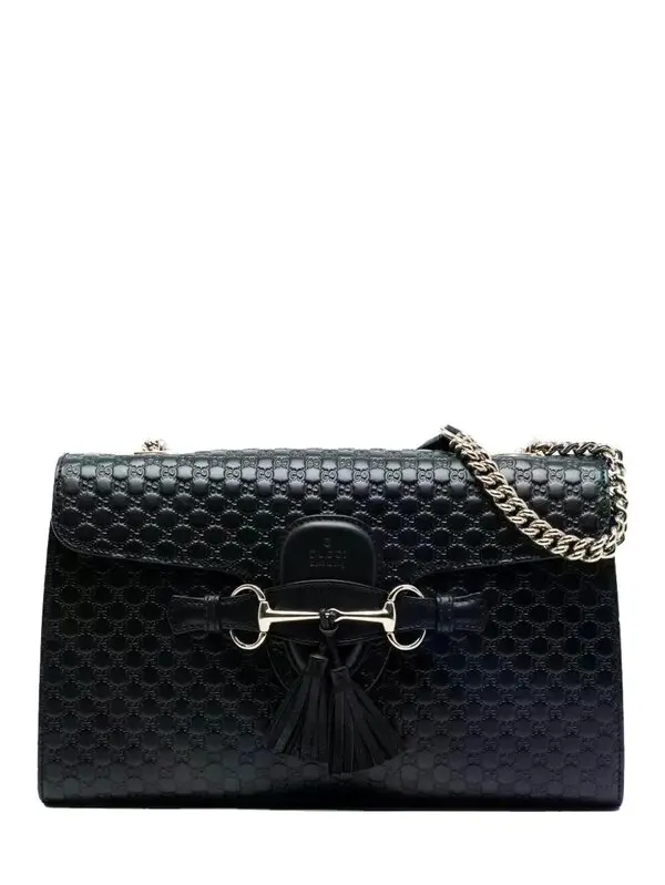 Gucci Medium Microssima Emily Shoulder Bag - Black