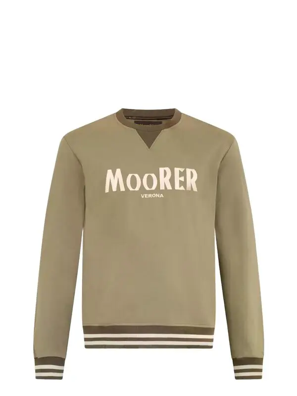 MOORER Marten Round-neck Sweatshirt - Green
