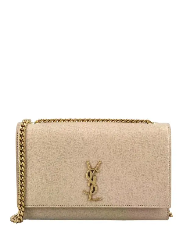 Saint Laurent Small Kate Bag In Grain-de-poudre Leather - Neutrals
