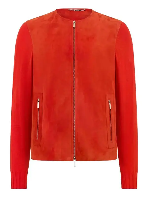 MOORER Zip Pockets Jacket - Red