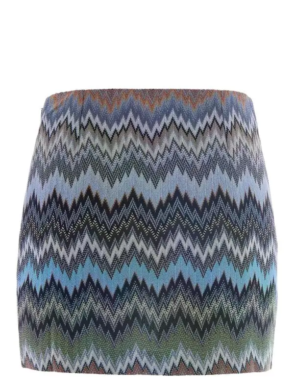 Missoni Chevron Mini Skirt - Blue