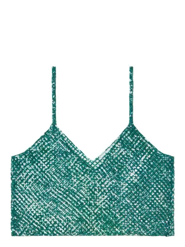 Alanui Net Tank Top - Green