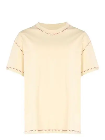 PCFG Pure Cotton Free Heaven Crochet T-shirt - Beige