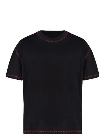PCFG Pure Cotton Free Heaven Crochet T-shirt - Black
