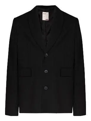PCFG Eyelet Striped Blazer - Black