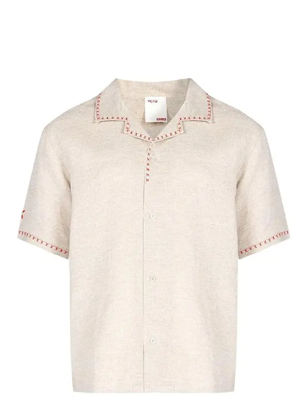 PCFG Linen Blend Free Heaven Linen Shirt - Beige