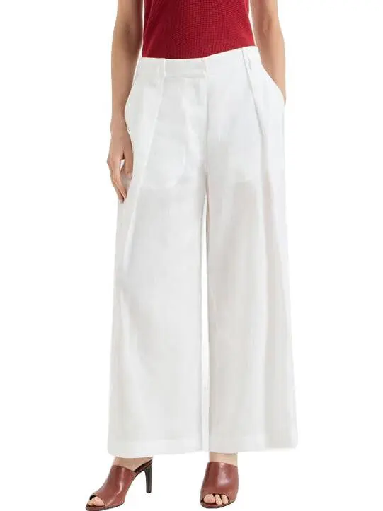 Brunello Cucinelli Pleated A-line Trousers - White