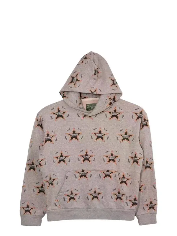 DENIM TEARS Star-print Hooded Hoodie - Grey