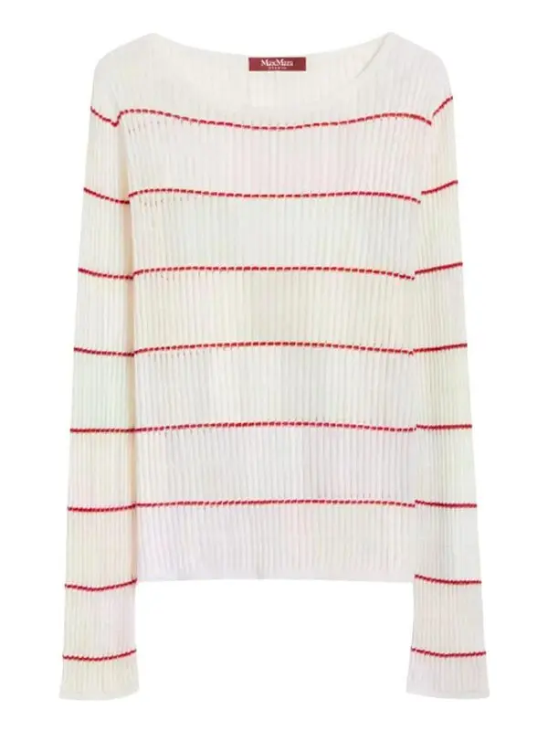 Max Mara Striped Knit Sweater - Neutrals