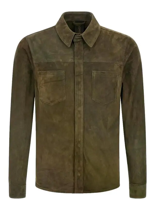 GIORGIO BRATO Leather Shirt - Green