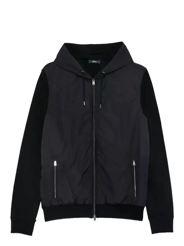 Herno Hooded Zip Jacket - Black