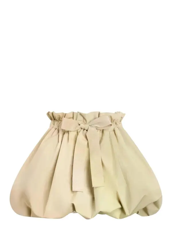 Patou Ribbon Bloomer Mini A-line Skirt - Neutrals