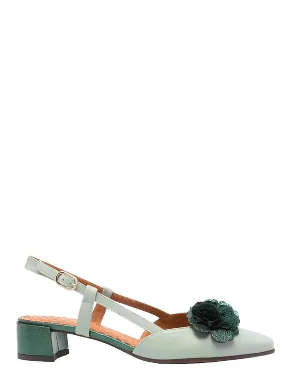 Chie Mihara Hezel Leather Heeled Pumps - Green