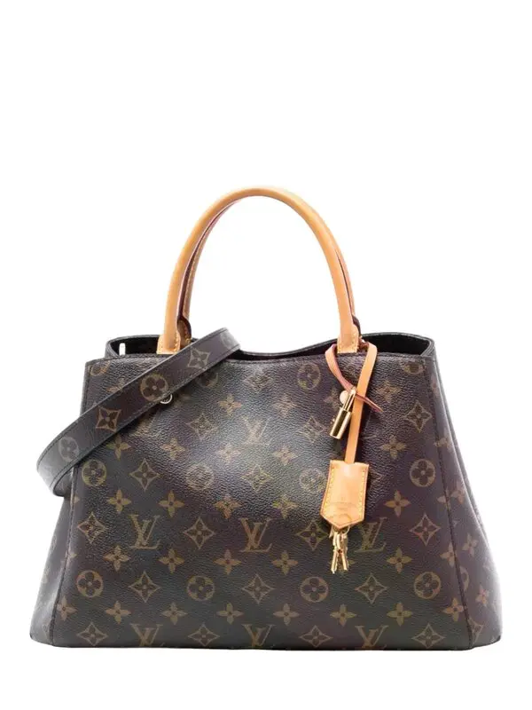 LOUIS VUITTON 2015 Monogram Montaigne Mm Satchel - Brown