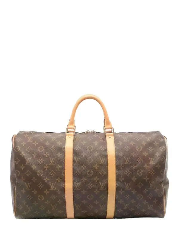 LOUIS VUITTON 2001 Monogram Keepall 50 Travel Bag - Brown