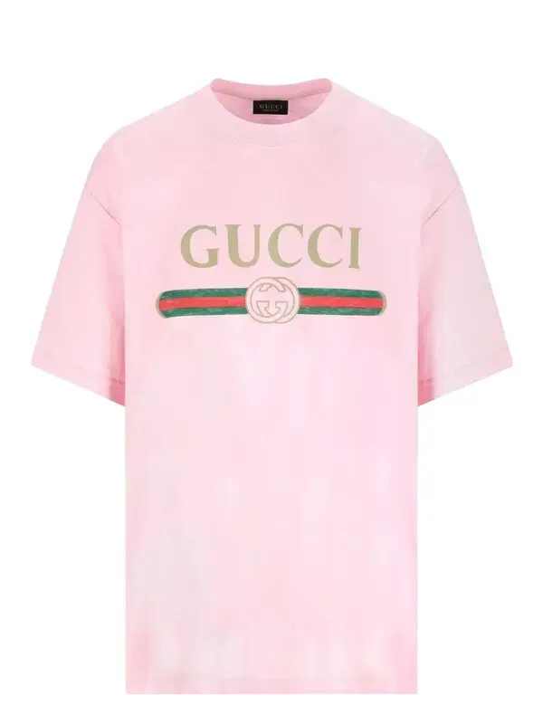Gucci Cotton Jersey And Silk T-shirt - Pink