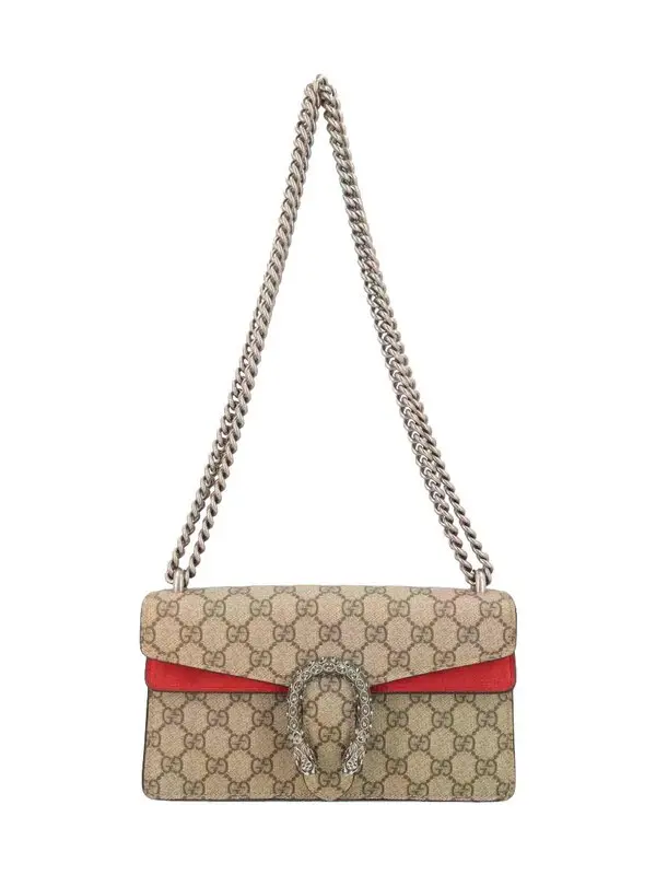 Gucci Dyonisus Crystal-embellished Shoulder Bag - Neutrals