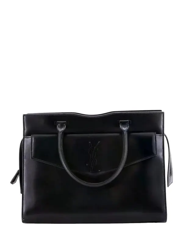 Saint Laurent Uptown Leather Medium Tote - Black