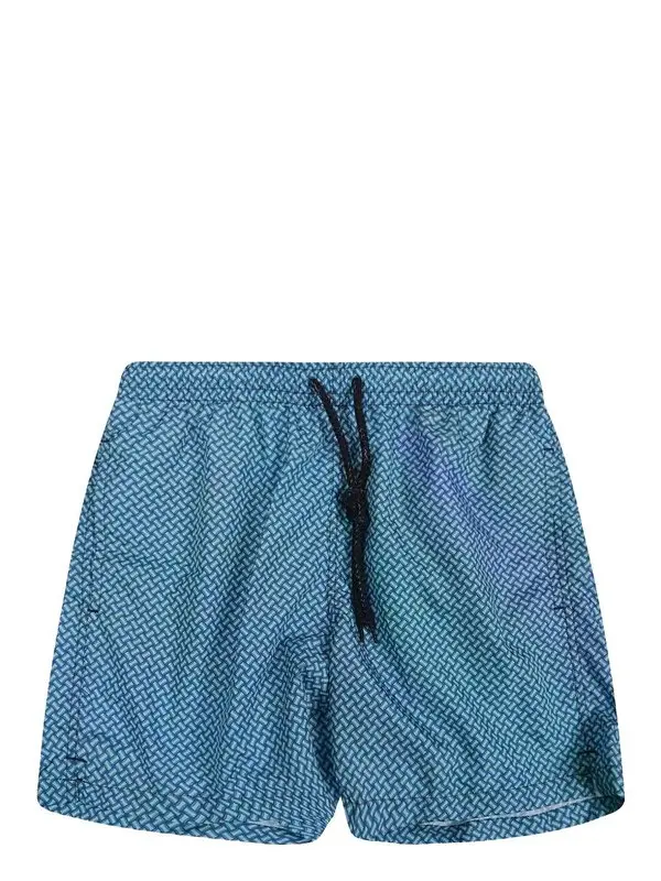 DRUMOHR Geometric-print Swim Shorts - Blue