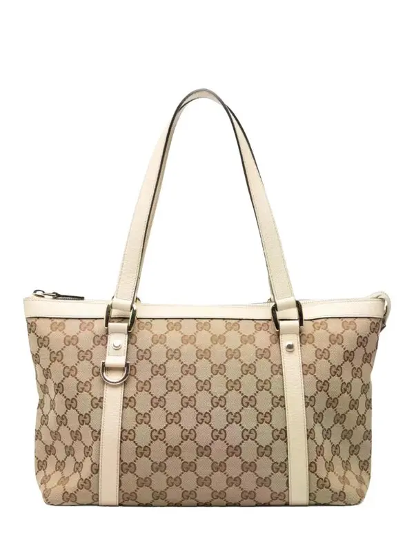 Gucci Gg Canvas Abbey D-ring Tote Bag - Brown