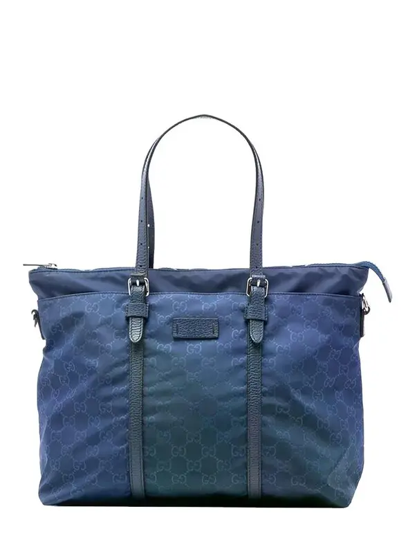 Gucci Gg Nylon Satchel - Blue