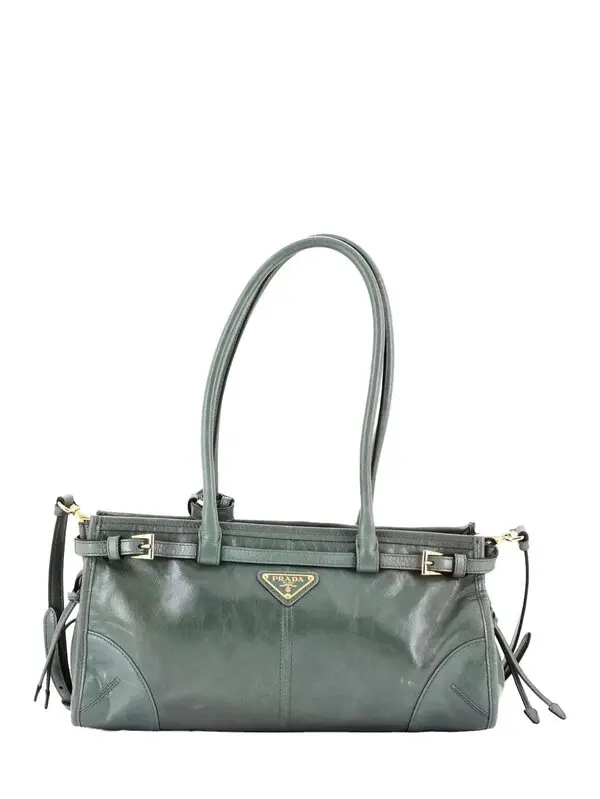 Prada Bonnie Vitello Shine Medium Crossbody Bag - Green