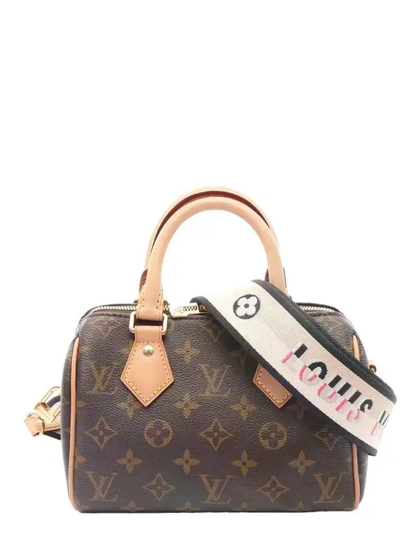 LOUIS VUITTON Monogram Speedy Bandouliere 20 Satchel 2021-2026 - Brown