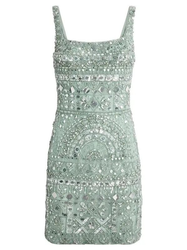 Zuhair Murad Embellished Mini Dress - Green