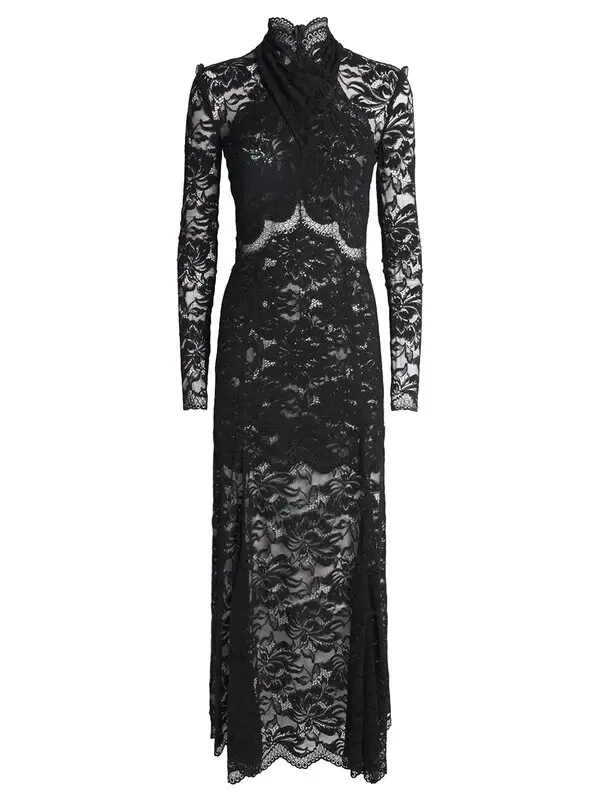Rabanne Lace Maxi Dress - Black