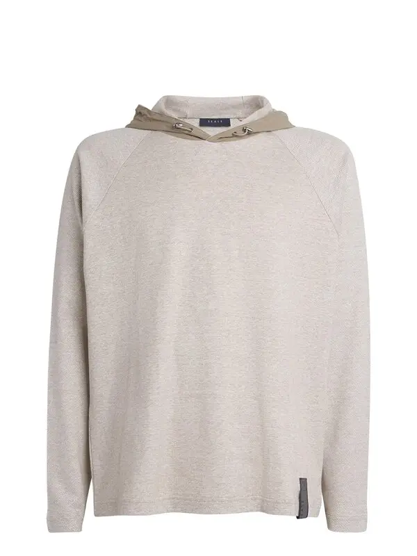 Sease Wool-cotton Raglan Hoodie - Beige