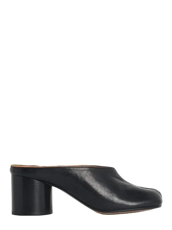 MAISON MARGIELA Tabi Décolleté Nappa Leather Mules - Black