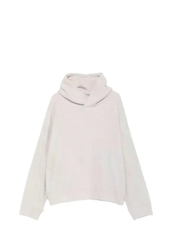 BONSAI Zigzag Patterned Hoodie - Neutrals