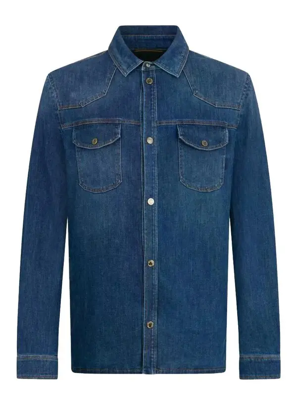 MOORER Pocket Jacket - Blue