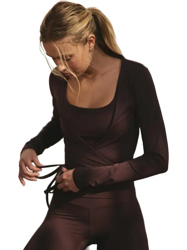 Vuori Alltheform™ Wrap Top - French Roast
