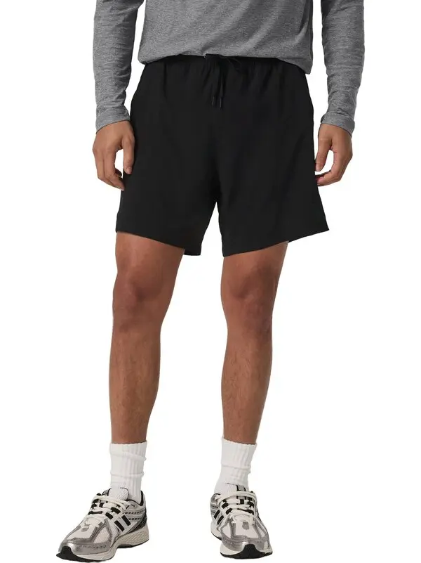Vuori Hardkore Lined 7" Shorts - Black