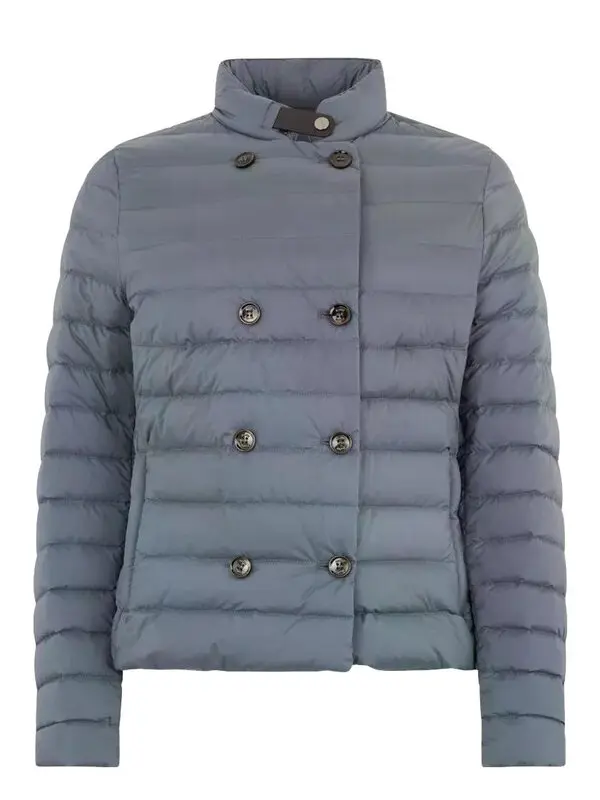 MOORER Quilted Double-breasted Jacket - Grey