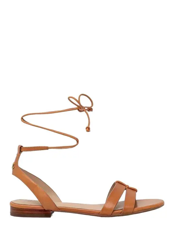 Ralph Lauren Knot Strappy Flat Sandals - Neutrals