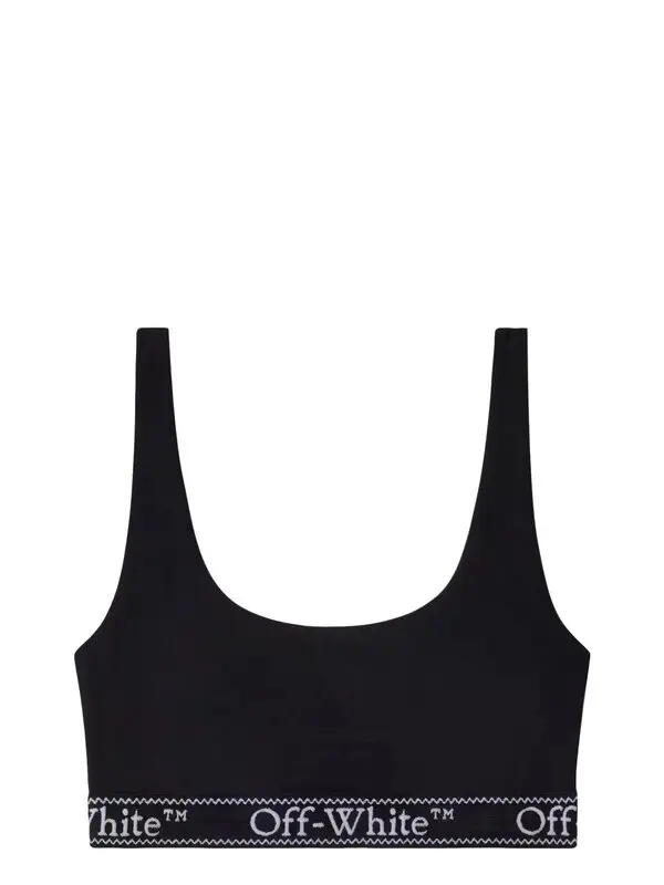Off-White Logo Underband Crop Top - Black
