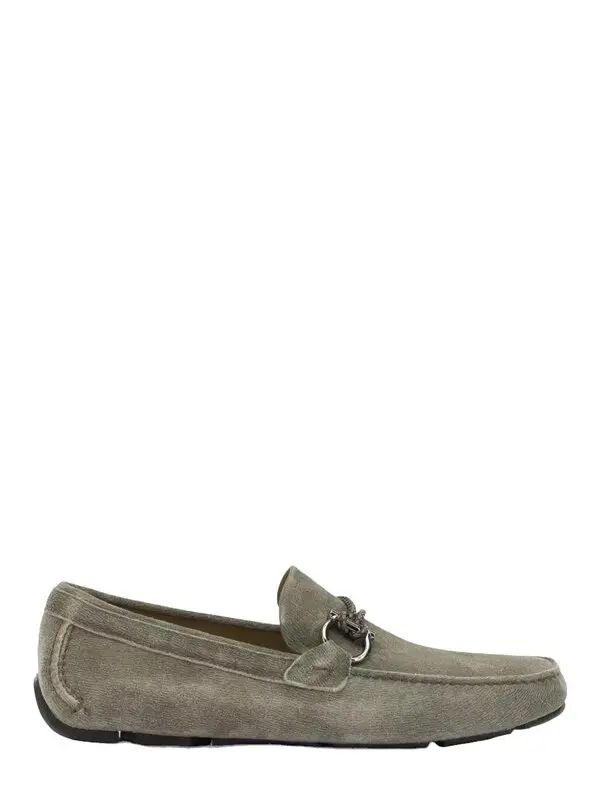 FERRAGAMO Braided-detail Loafers - Grey