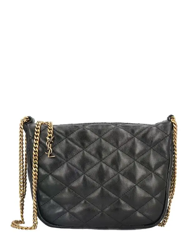 Saint Laurent Quilted Chain Shoulder Bag - Black