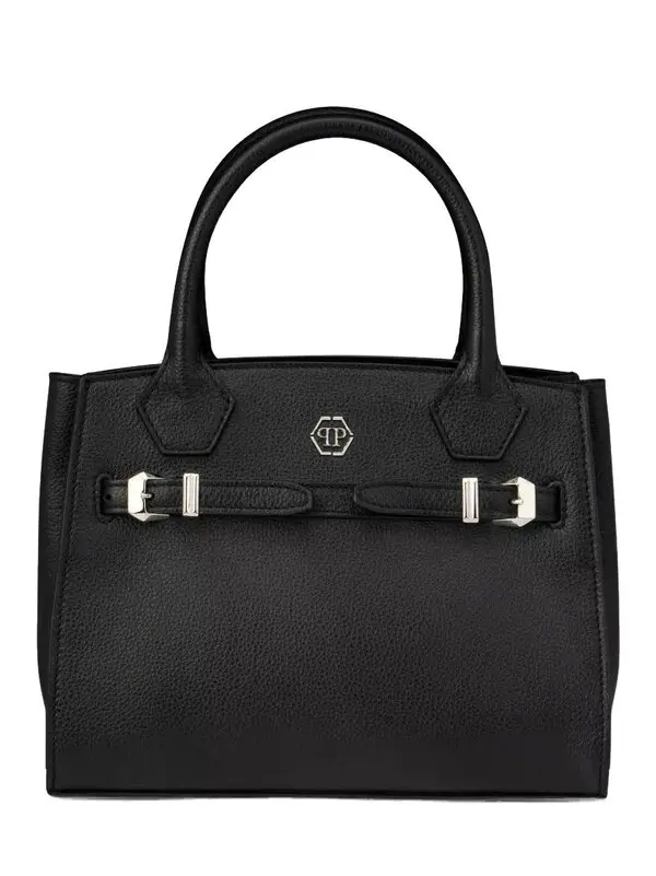 Philipp Plein Small Dynasty Leather Tote - Black